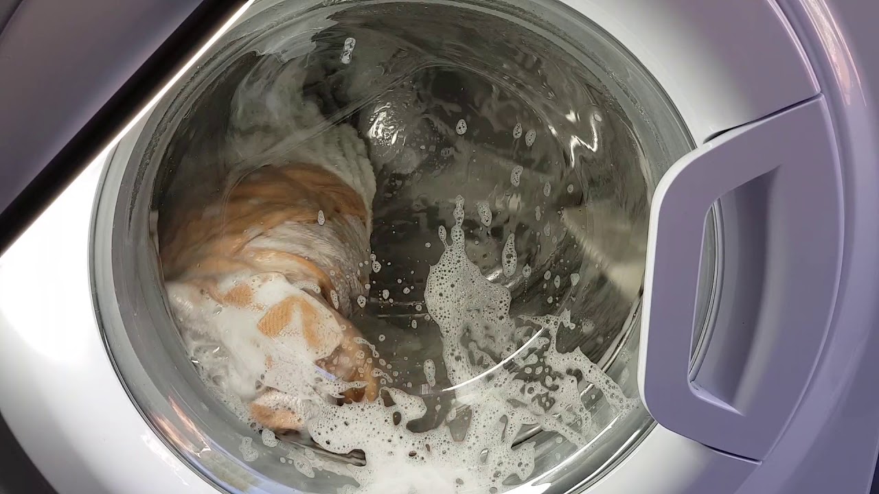 Hotpoint whites 60c stain test main wash - YouTube