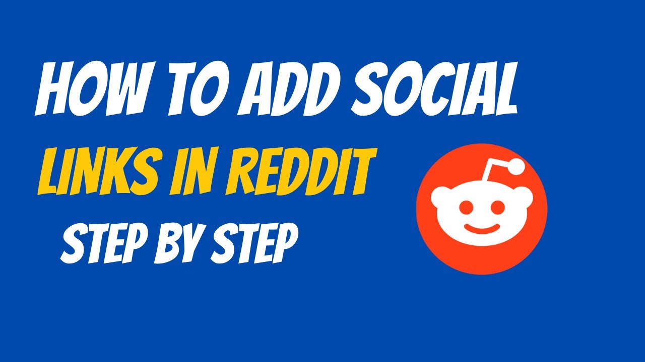How to add Social Links on Reddit - YouTube