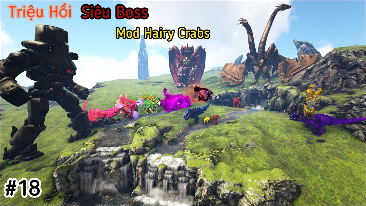ARK Monster Tập 18:Mình triệu hồi siêu Boss trong Mod Hairy Crabs, kết ...