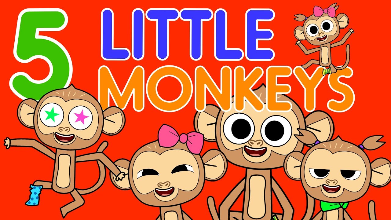 Five Little Monkeys |Count with Monkeys! 🐒 | #nurseryrhymes #kidssongs ...