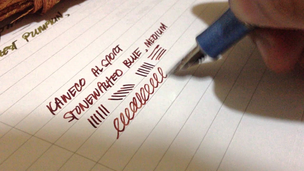 Kaweco ALSport, Stonewashed Blue, Medium - Writing Sample - YouTube