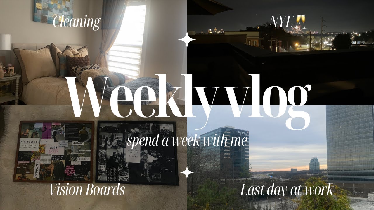 WEEKLY VLOG: NYE, Resetting, Making Vision Boards, Shopping - YouTube