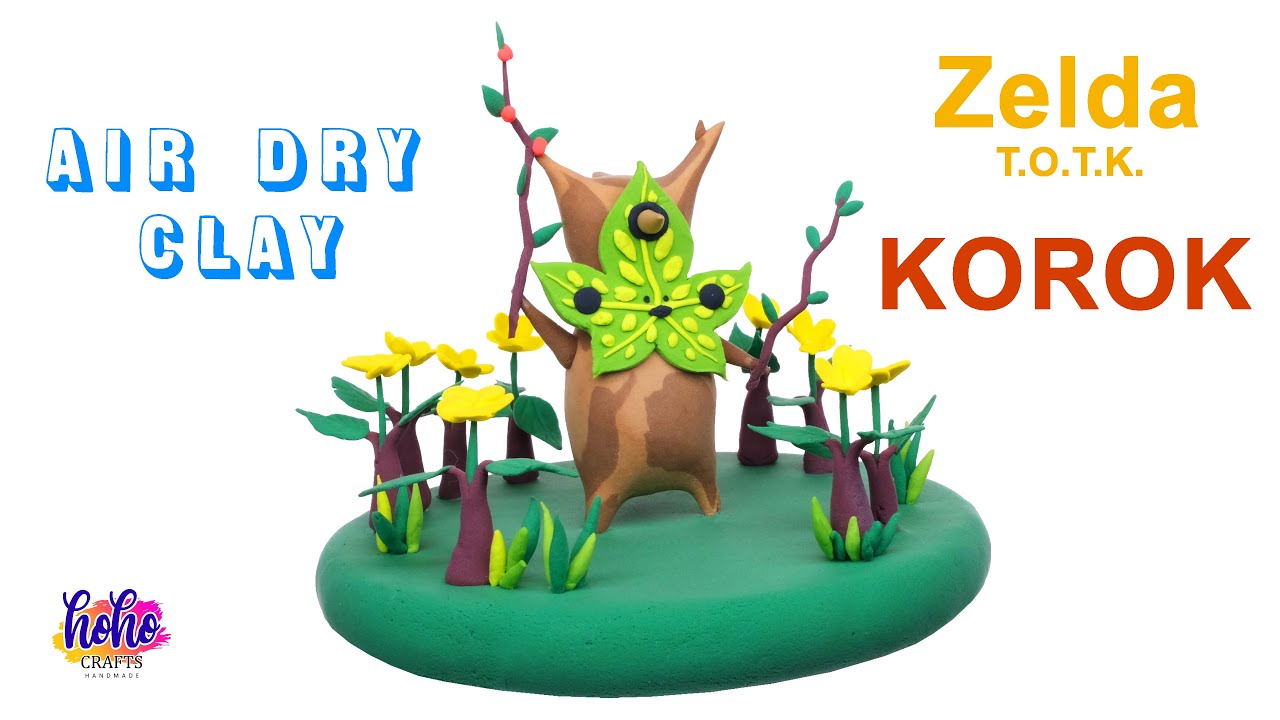 Making Zelda's "Korok" with Air Dry Clay / Foam Clay - YouTube