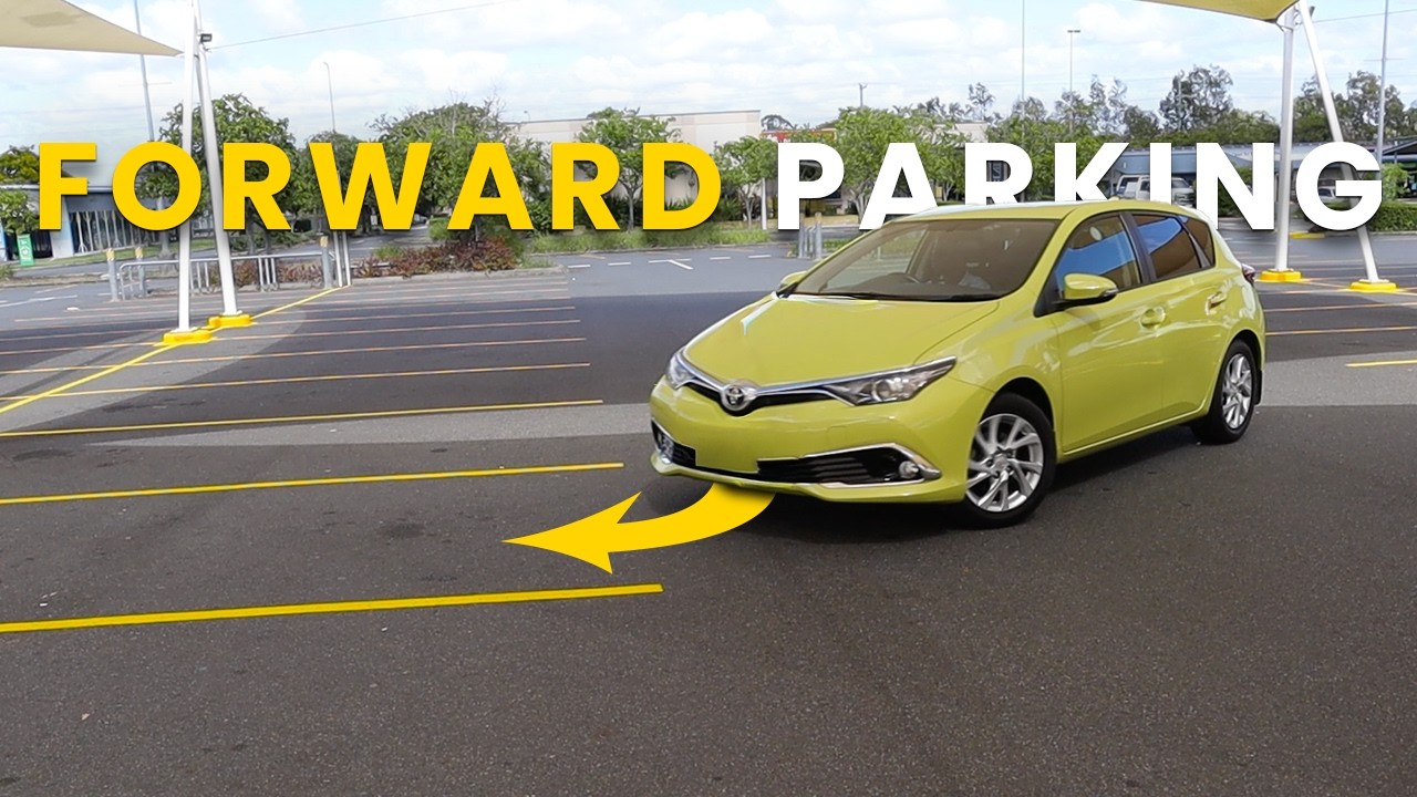 How to Forward Park a Car to the Right - Using Reference Point - YouTube