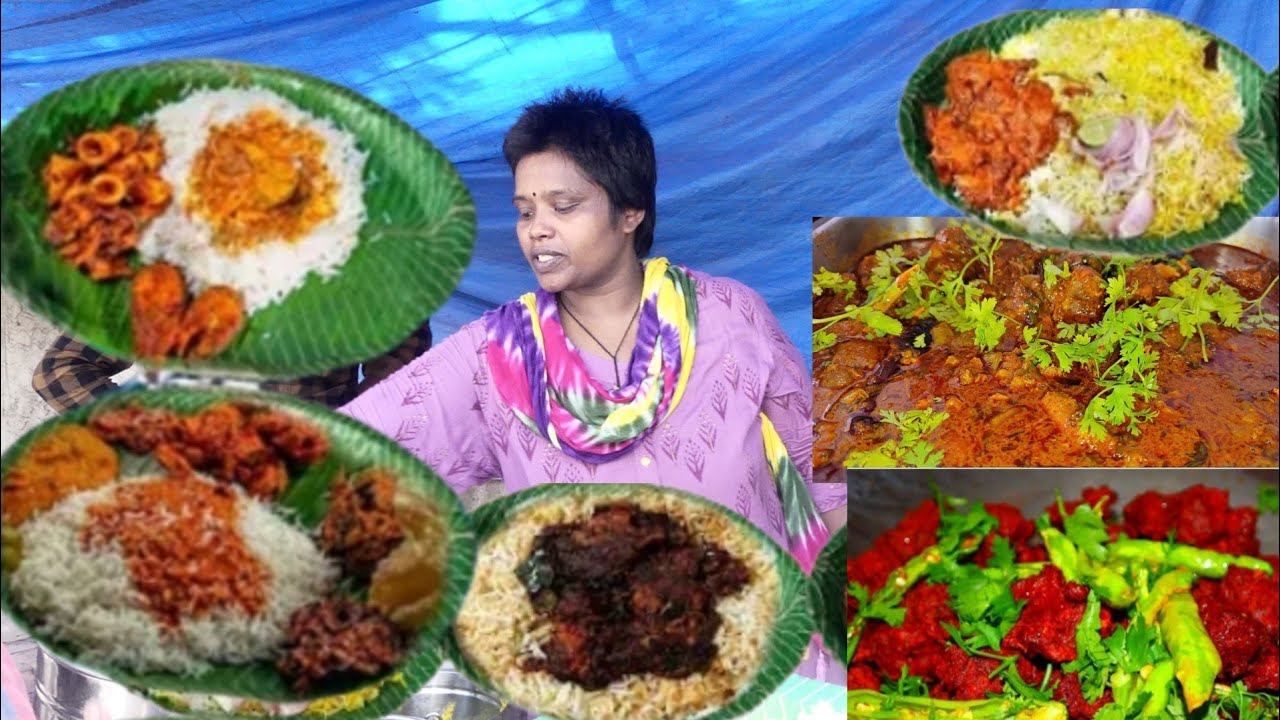 Cheapest Women Selling||Roadside Unlimited Meals|| VegMeals@nonveg ...