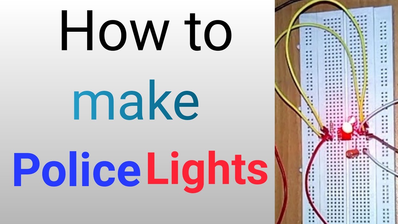 How to make police lights || flip flop on breadboard - YouTube