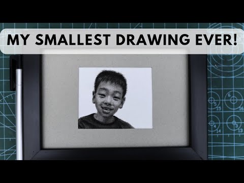 My TINIEST Portrait Drawing Ever | Charcoal Pencil Drawing Time-lapse ...