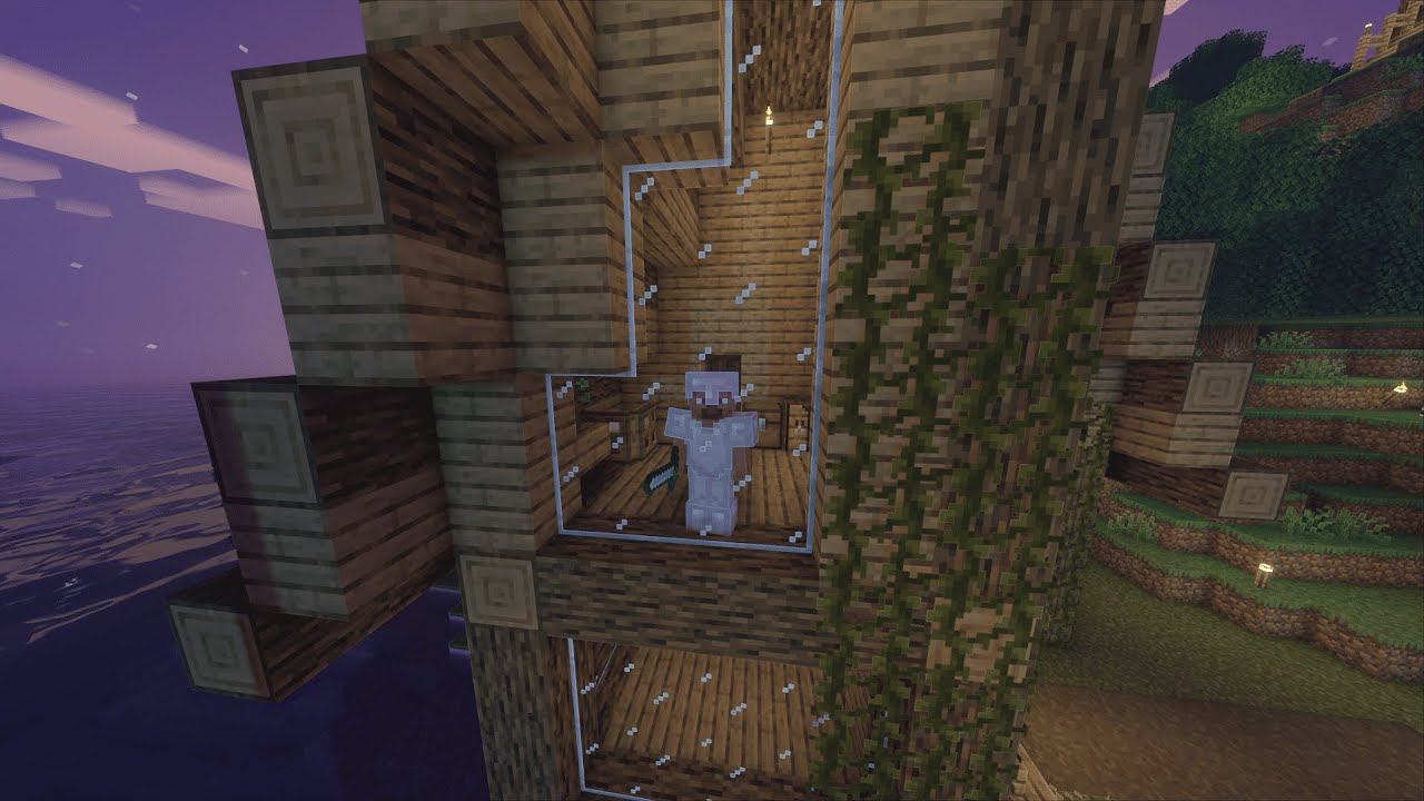 MINECRAFT LONGPLAY #24. I'm building an elevator to the mob farm. (No ...