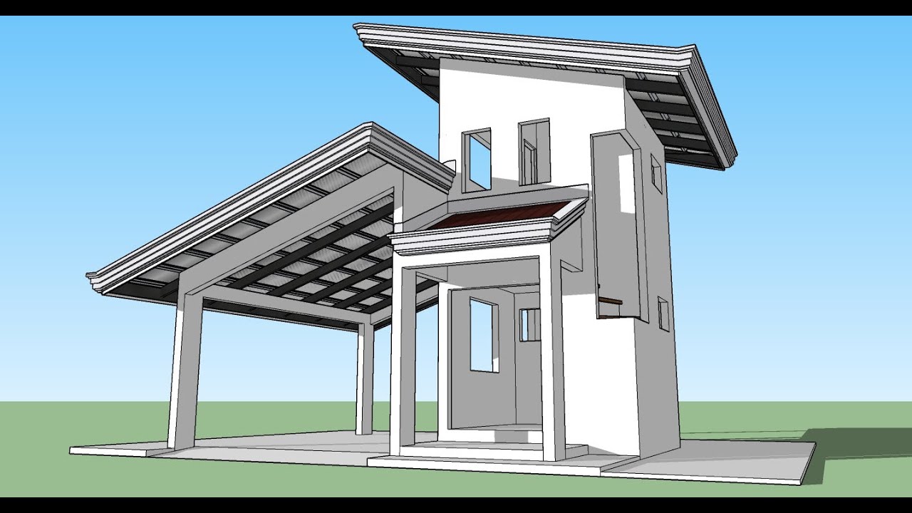 Tubular Rafter Truss - SMALL LOFT HOUSE with GARAGE - YouTube