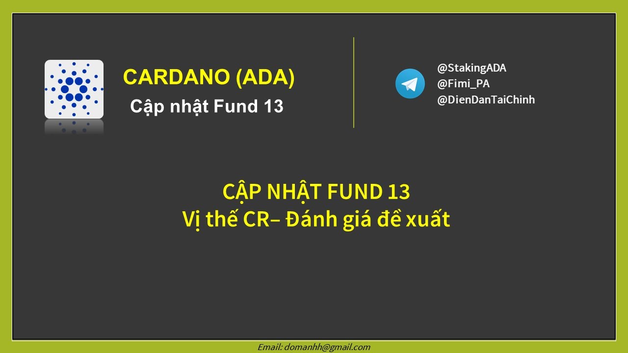 Catalyst Talk Cập nhật Fund 13 - Vị thế CR - YouTube