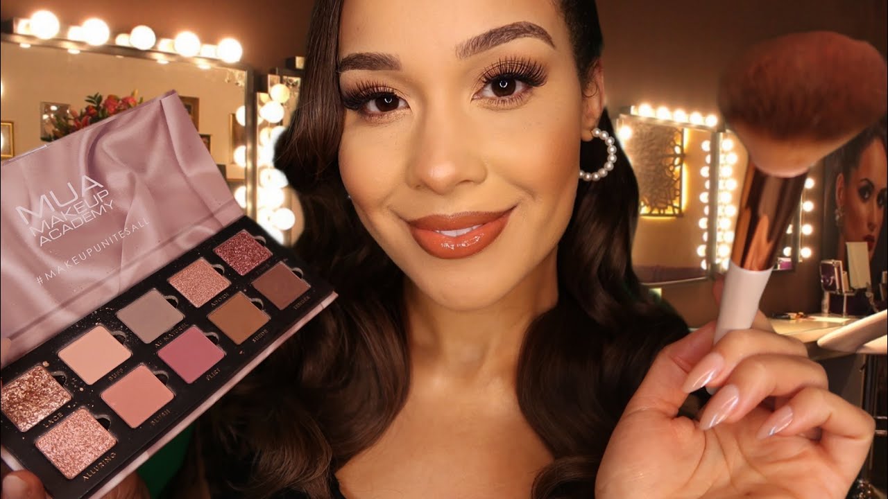 ASMR Makeup Artist Does Your Christmas Party Makeup |Cozy Role-play W ...