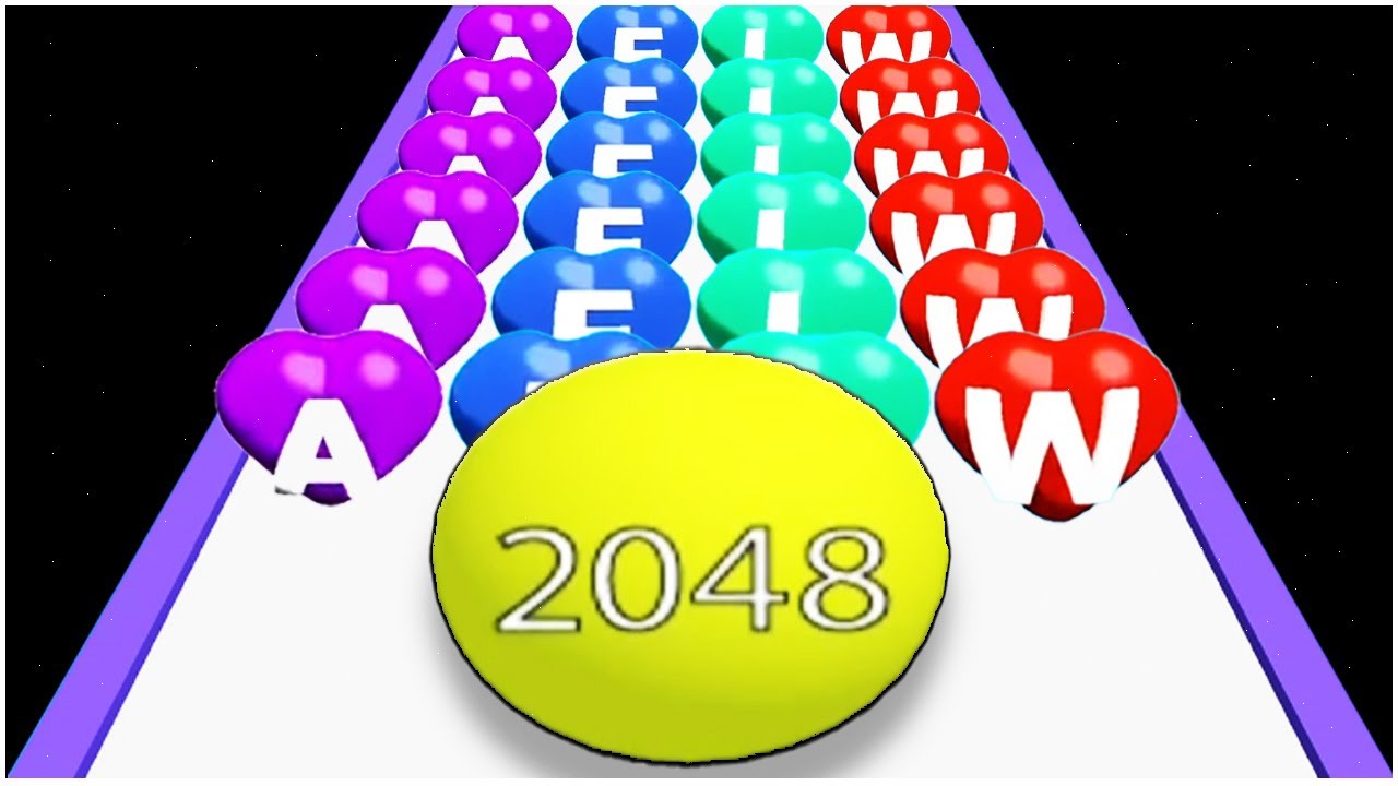 Alphabet Runner (iOS) Vs Ball Falling Run 2048 Ball Run 2048 (Android ...