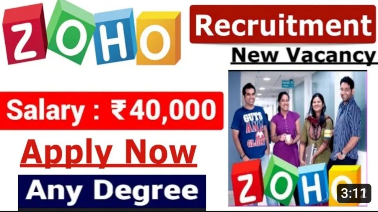 Latest jobs in Zoho recruitment 2024/any degree/40,000 salary/Zoho jobs ...