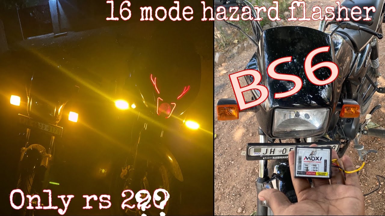 16 patterns hazard flasher for motorcycle | hazard flasher install ...