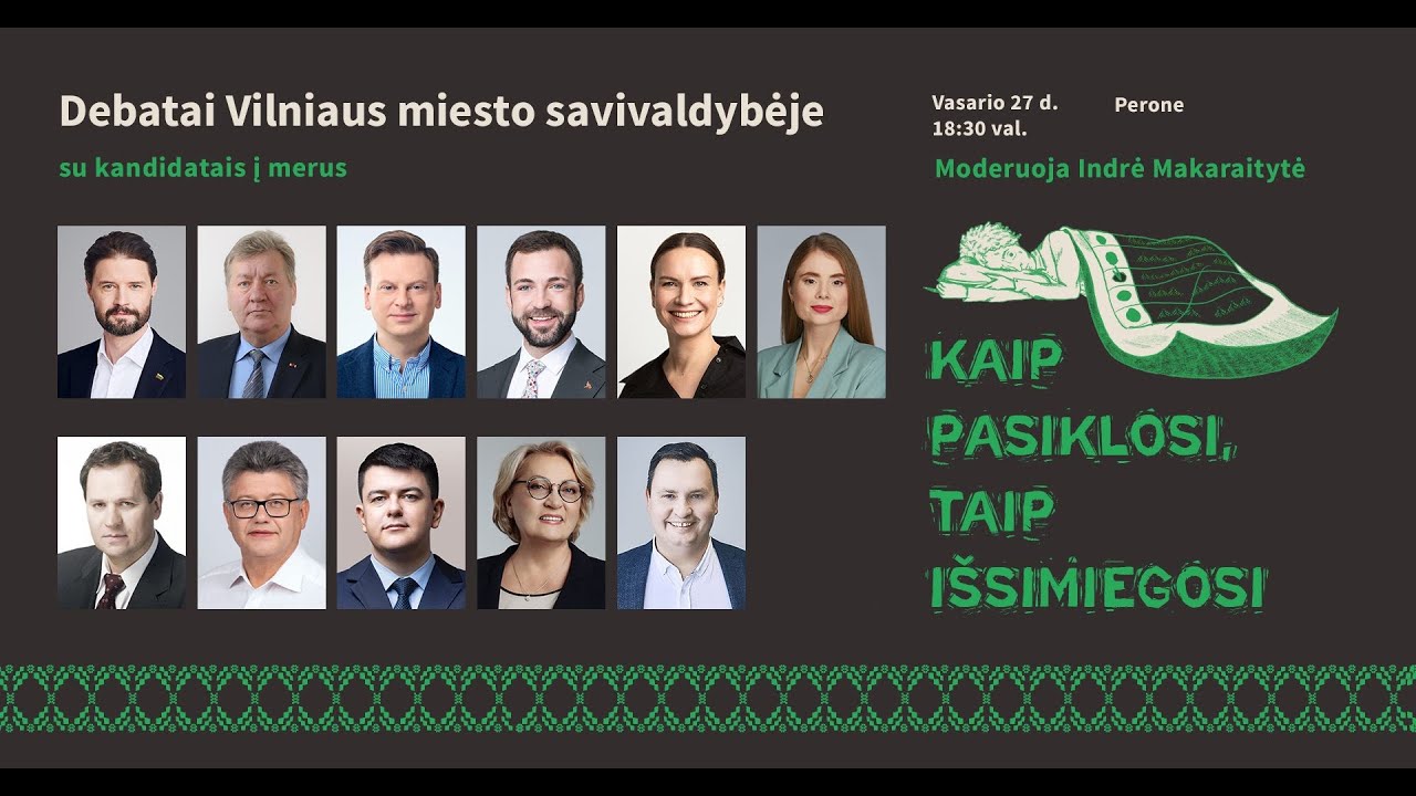 Vilniaus miesto savivaldybės kandidatų į merus debatai - YouTube