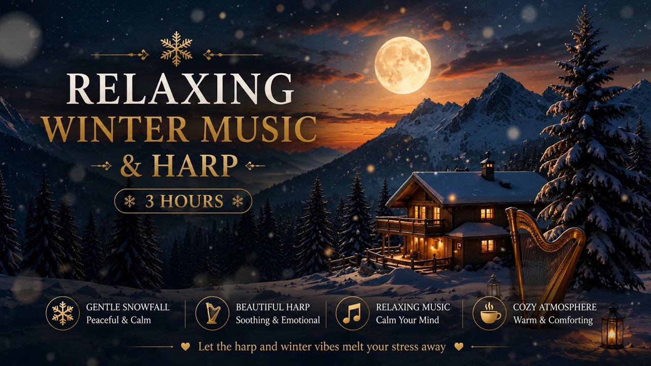 Relaxing Winter Music & Harp - YouTube