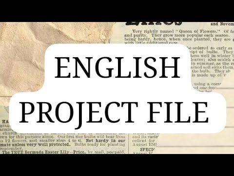 ENGLISH| CLASS 12TH |PROJECT FILE - YouTube