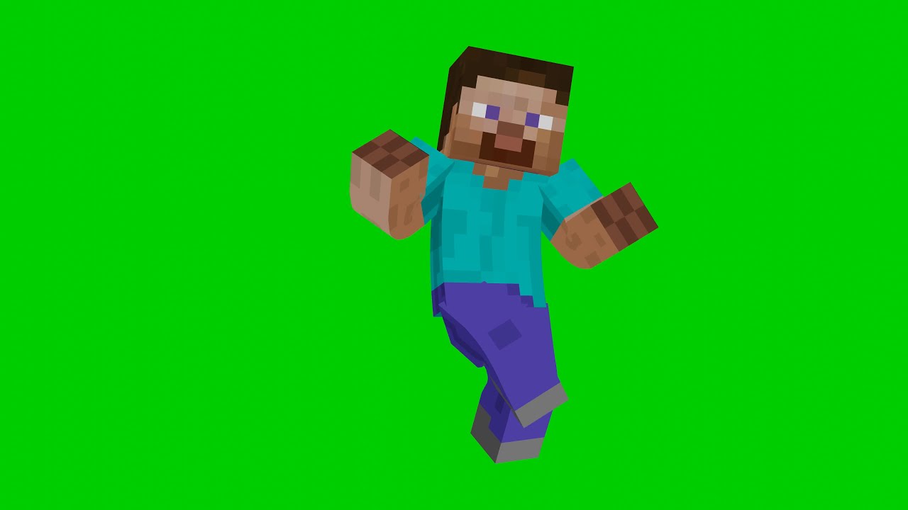 Minecraft Steve Dancing Green Screen Download | Copyright Free | High ...