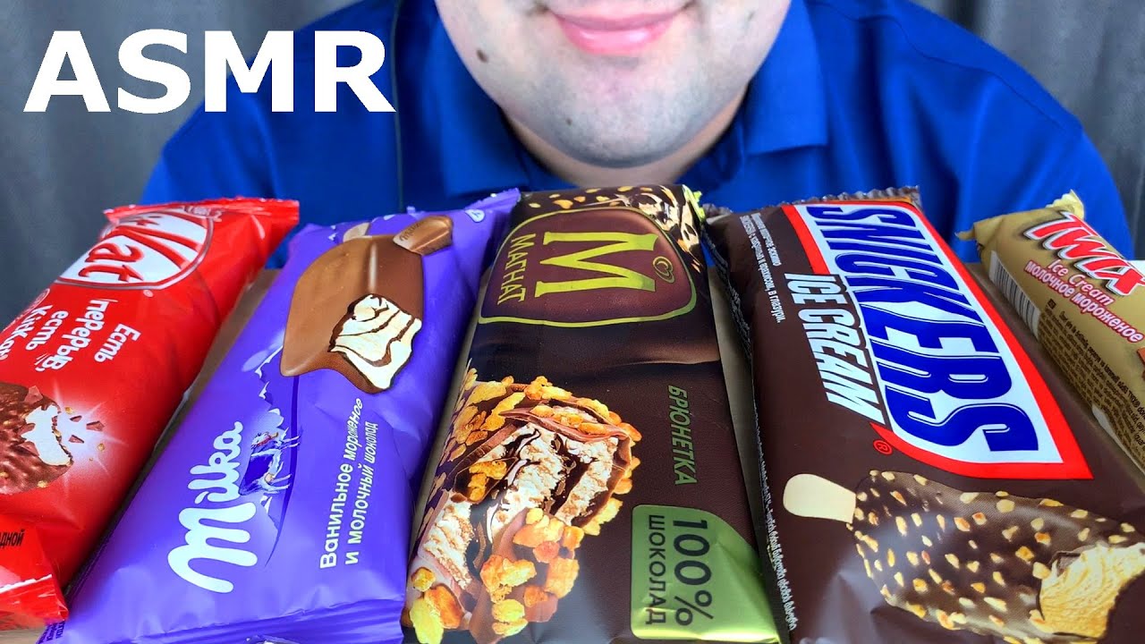 ASMR ICE CREAM PARTY (MAGNUM, SNICKERS, MILKA, TWIX, KITKAT) MUKBANG 먹방 ...