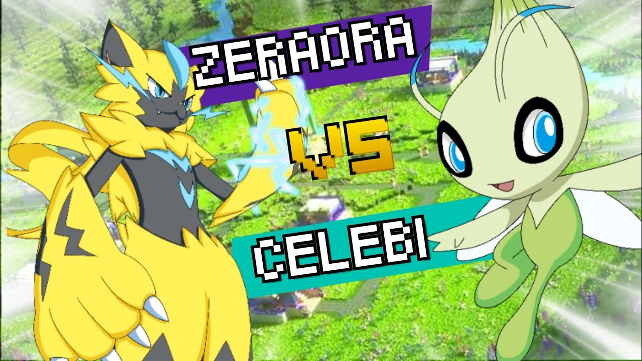 ZERAORA VS CELEBI Legendary & Mythical Pokemon Battle Royale! Pokken ...