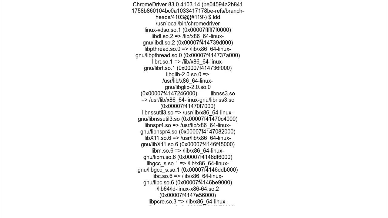 Webdriverexception Message Service Chromedriver Unexpectedly Exited Status Code Was 127 Youtube