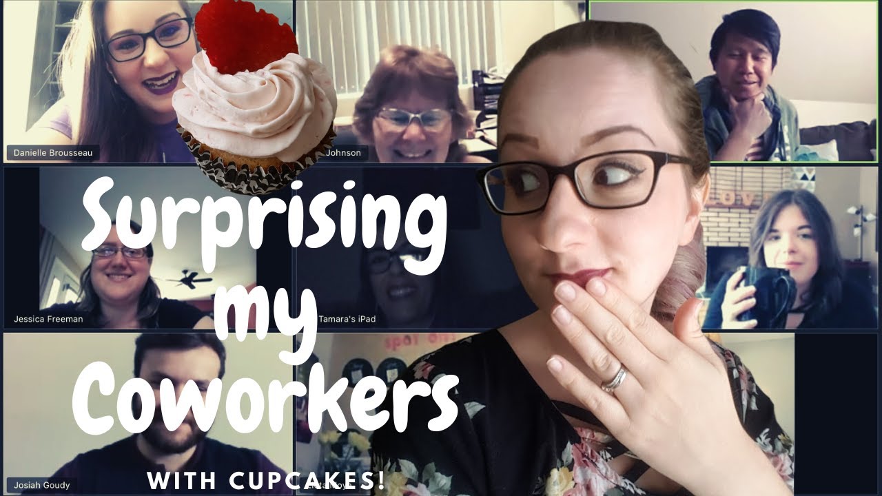 Surprising my Coworkers with Strawberries and Cream Cupcakes! - YouTube