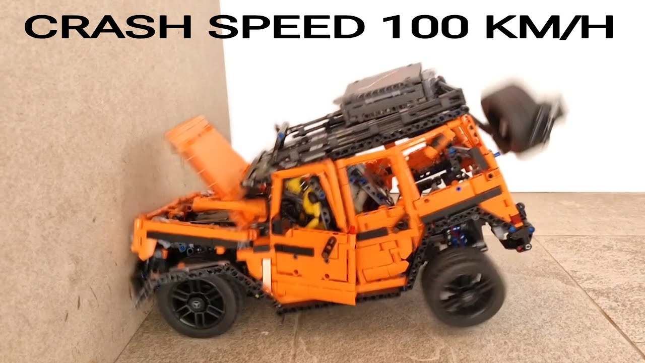 Mercedes G500 CRASH test ⚠️ 100 KM/H ⚠️ Lego Technic 42177 CRASH test ...