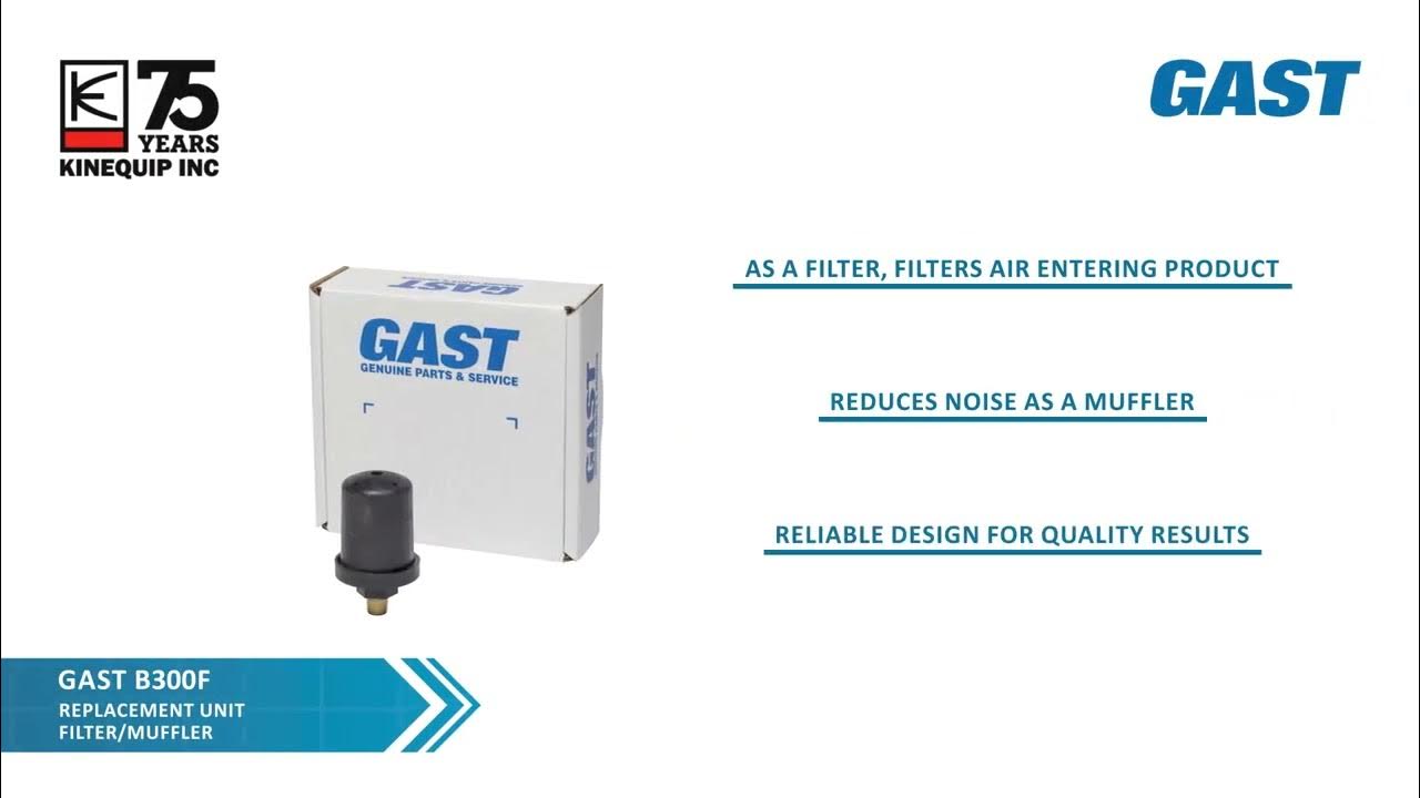 Gast B300F Filter/Muffler Replacement - YouTube