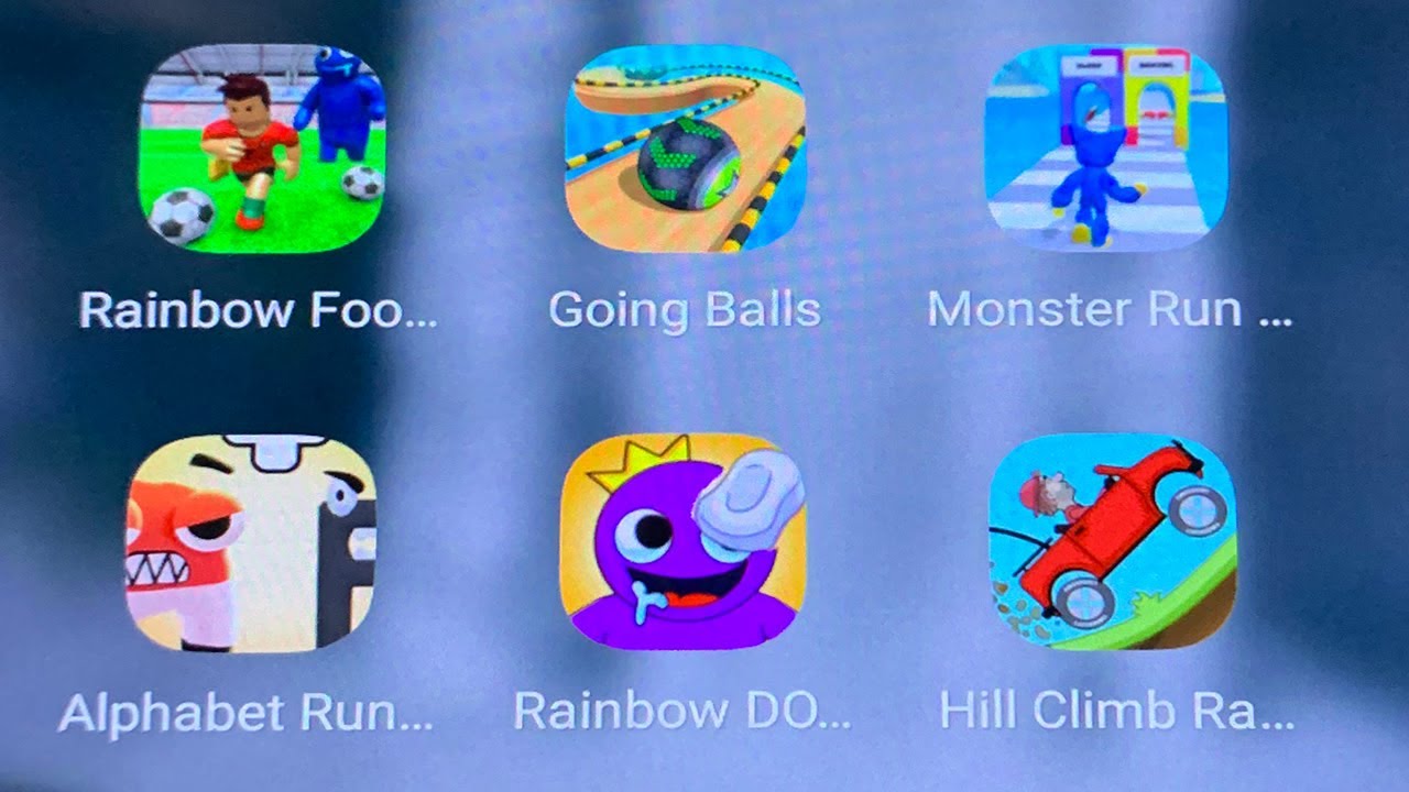 Rainbow Football Friends,Going Balls,Monster Run 3D,Alphabet Run Letter ...