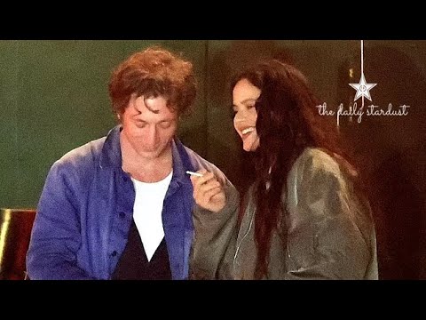 NEW COUPLE Jeremy Allen White & Rosalía Laugh And Smoke Cigarettes ...