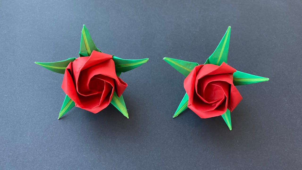 Origami / Origami Rose / Origami Flower - YouTube