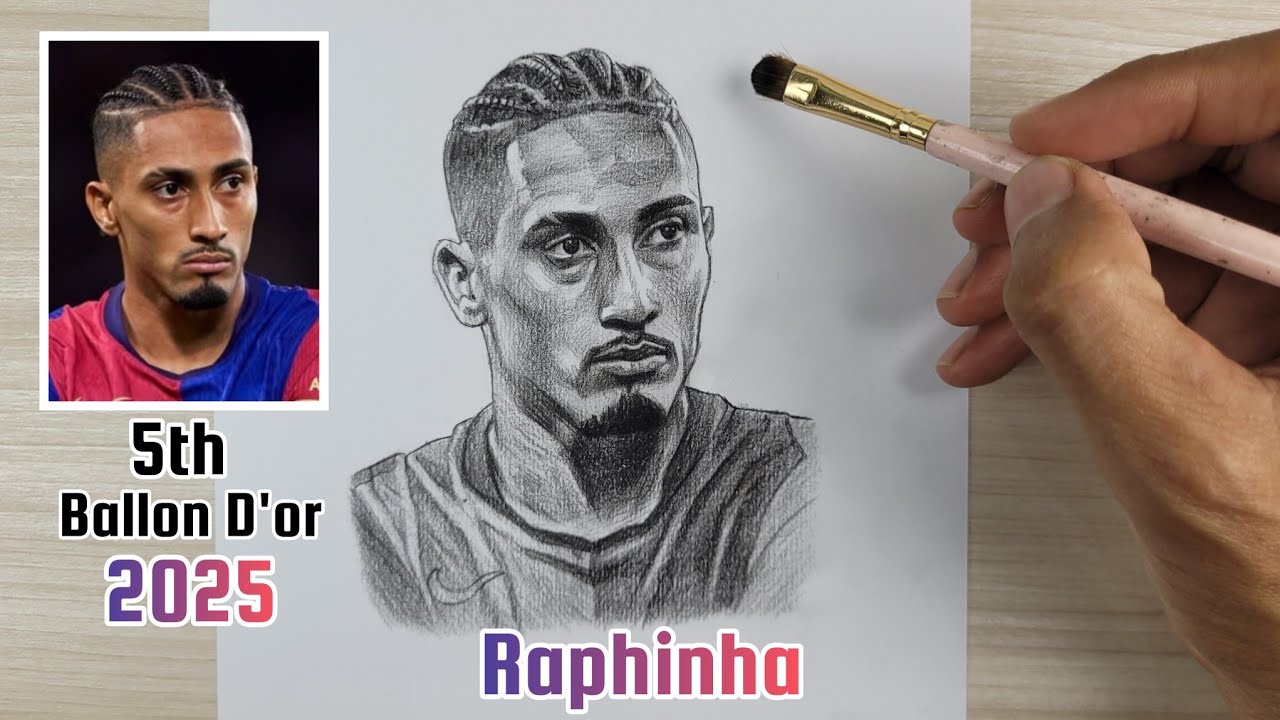 Drawing 5th Ballon D'or 2025 Raphinha - YouTube