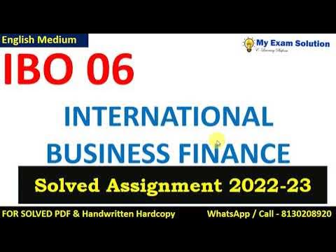 IBO 06 SOLVED ASSIGNMENT 2022-23 | English Medium | IGNOU Solved Assignment 2022-23 - YouTube