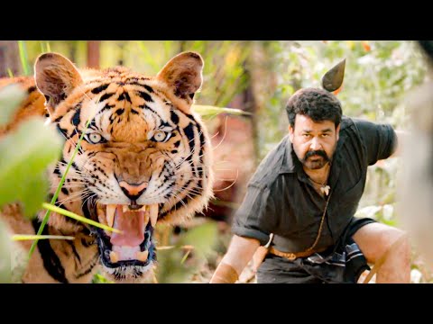 Mohanlal Mass Telugu Tiger Fight Scene | Mohanlal Telugu Movies | Tollywood Pictures