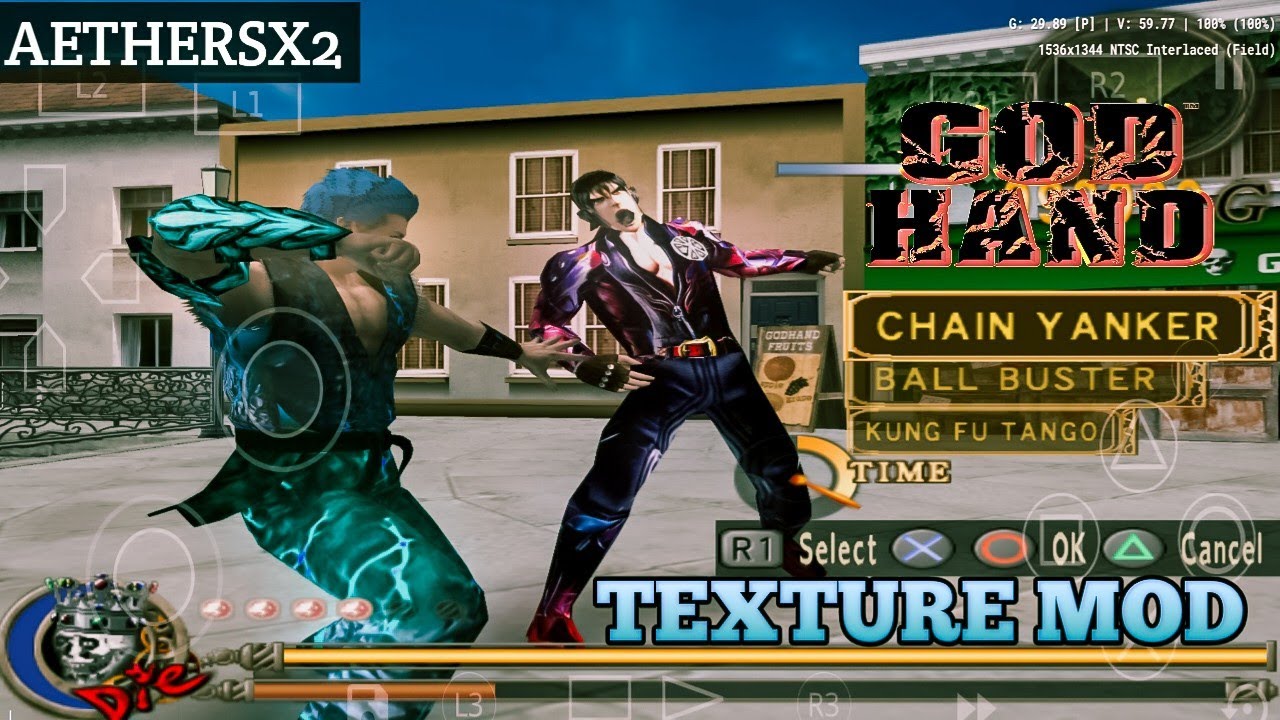 God hand texture mod aethersx2 (CP5 p1 ) #rockygamestation - YouTube