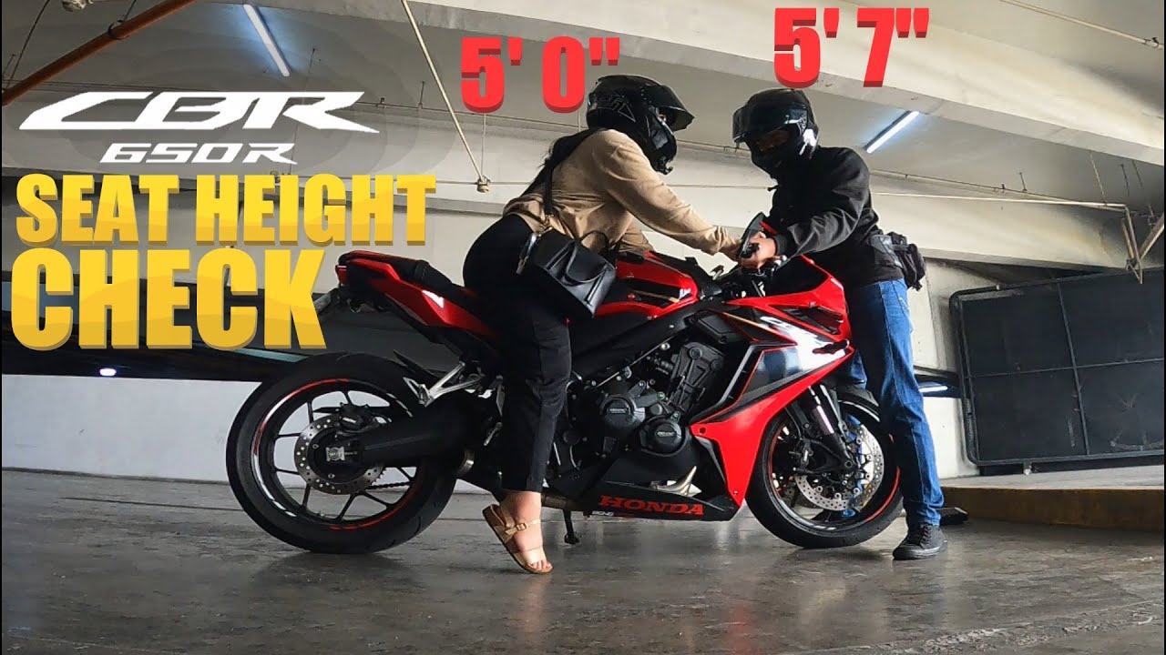 Abot mo ba ang CBR650R? | Seat Height Check Honda CBR650R 2023 - YouTube