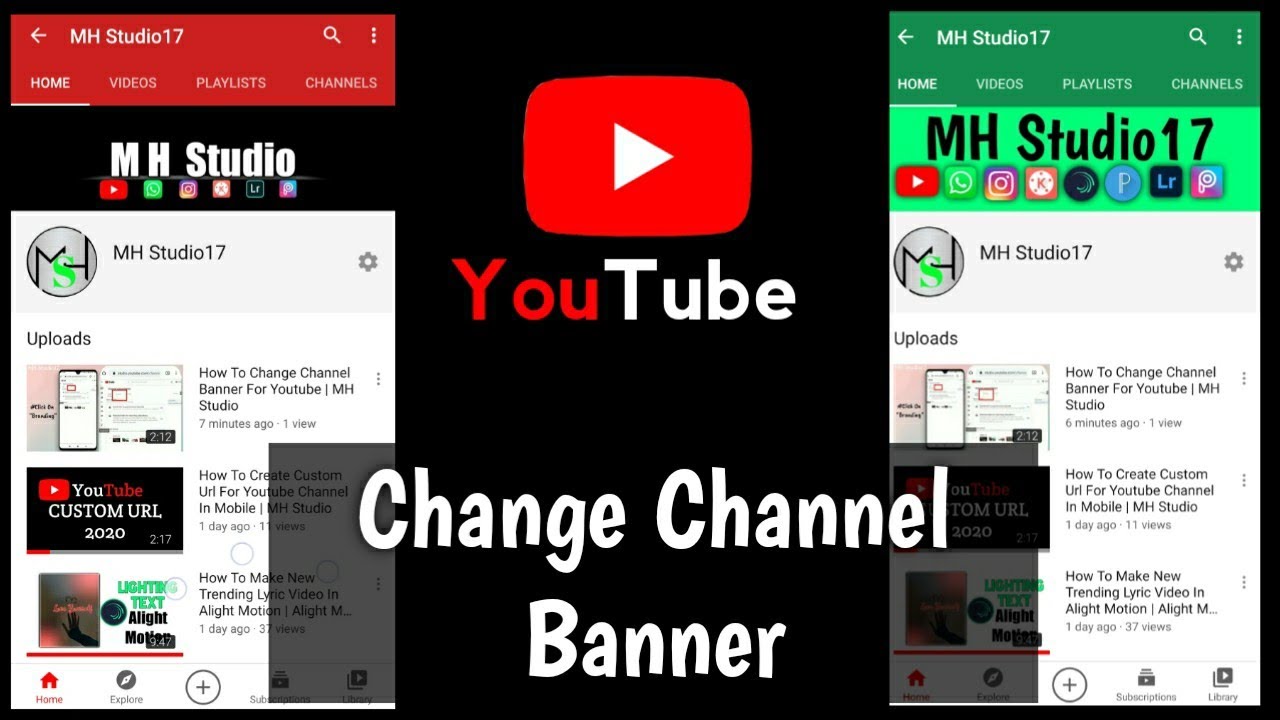 How To Change Channel Banner For Youtube | MH Studio - YouTube
