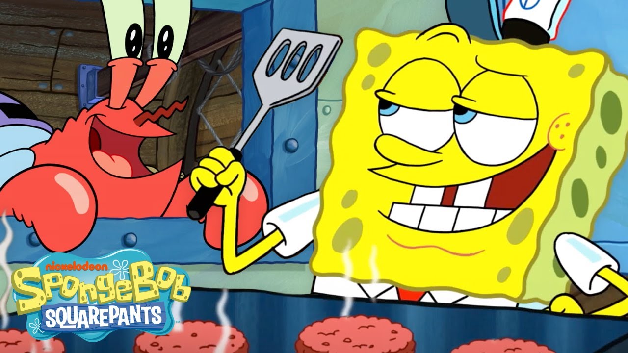 SpongeBob Cookin' on the Grill for 45 Minutes Straight 🍔 ...