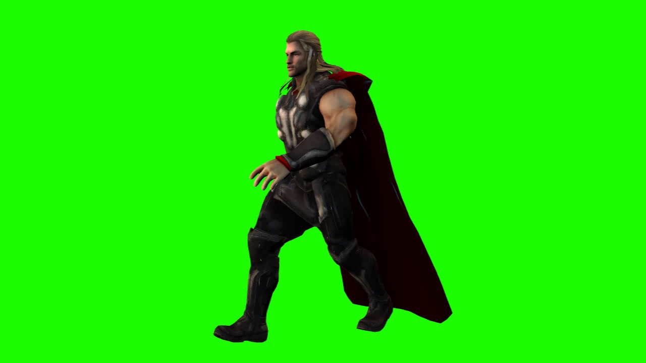 Thor Age of Ultron walk animate right chroma - YouTube