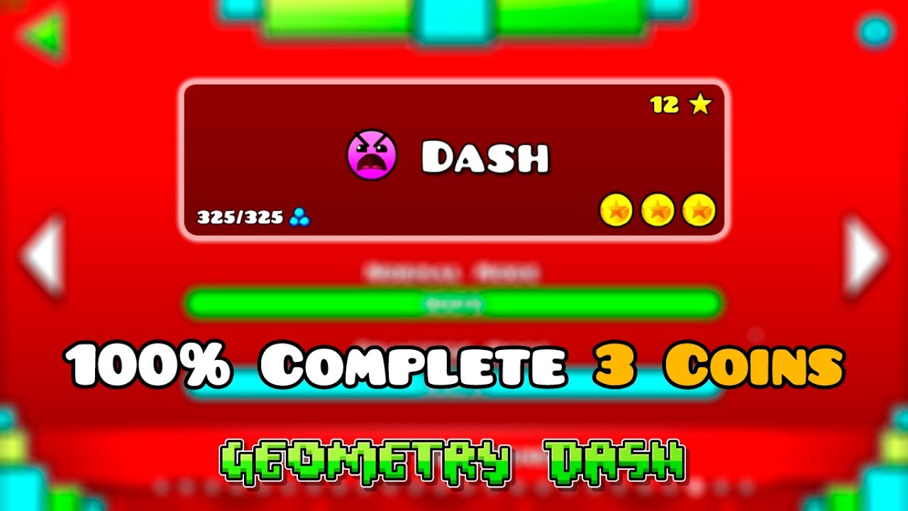 DASH 100% Complete [ 3 Coins ] - Insane Level - Geometry Dash 2.2 Level ...