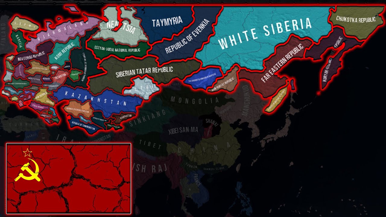 What if Soviet Union Balkanized in 1936 - Hoi4 Timelapse - YouTube