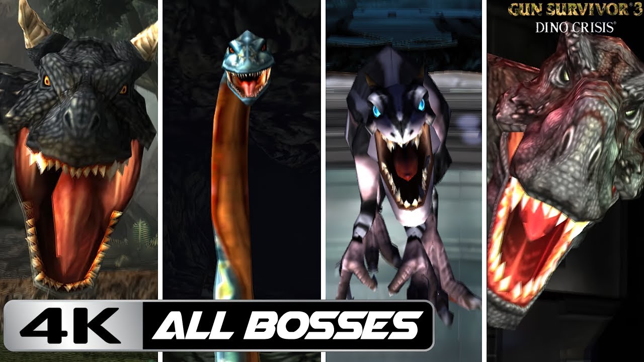 Dino Stalker - All Bosses Encounters\Battles (No Damage) [4k] - YouTube