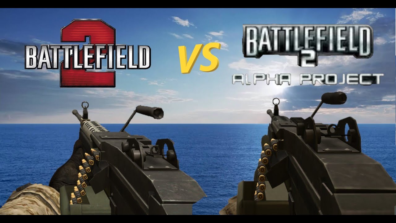 Battlefield 2 Vanilla vs Alpha Project MOD US Marines weapons ...