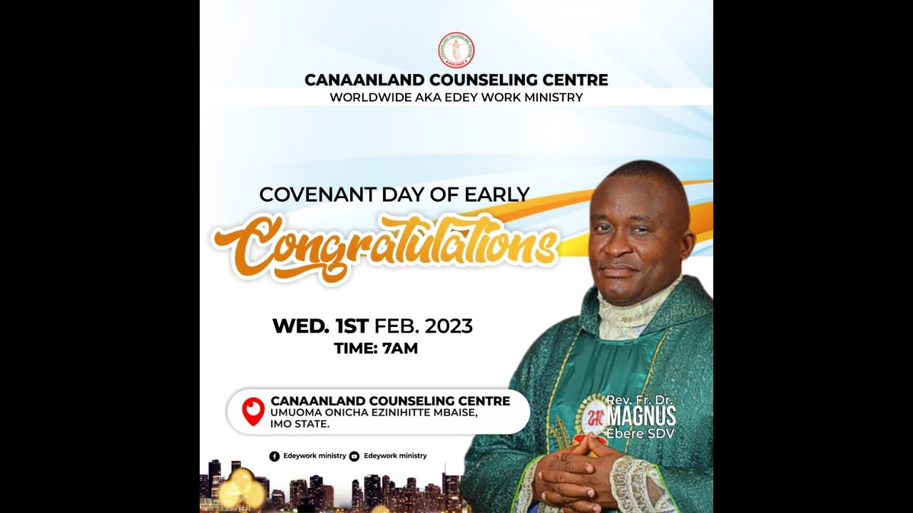 COVENANT DAY OF EARLY CONGRATULATION, YOU 'RE WEL. TO THE ALTAR OF ALL ...
