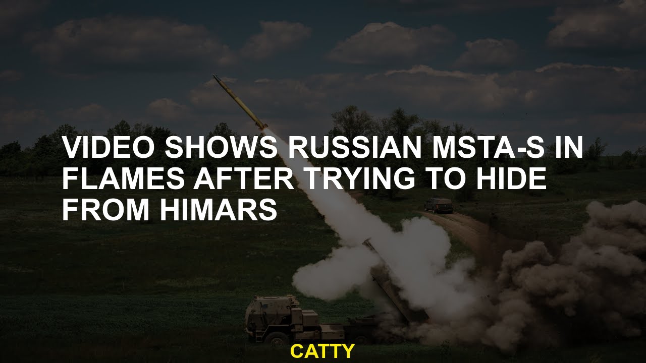 The video shows Russian MSTS in flames after trying to hide from Himars ...