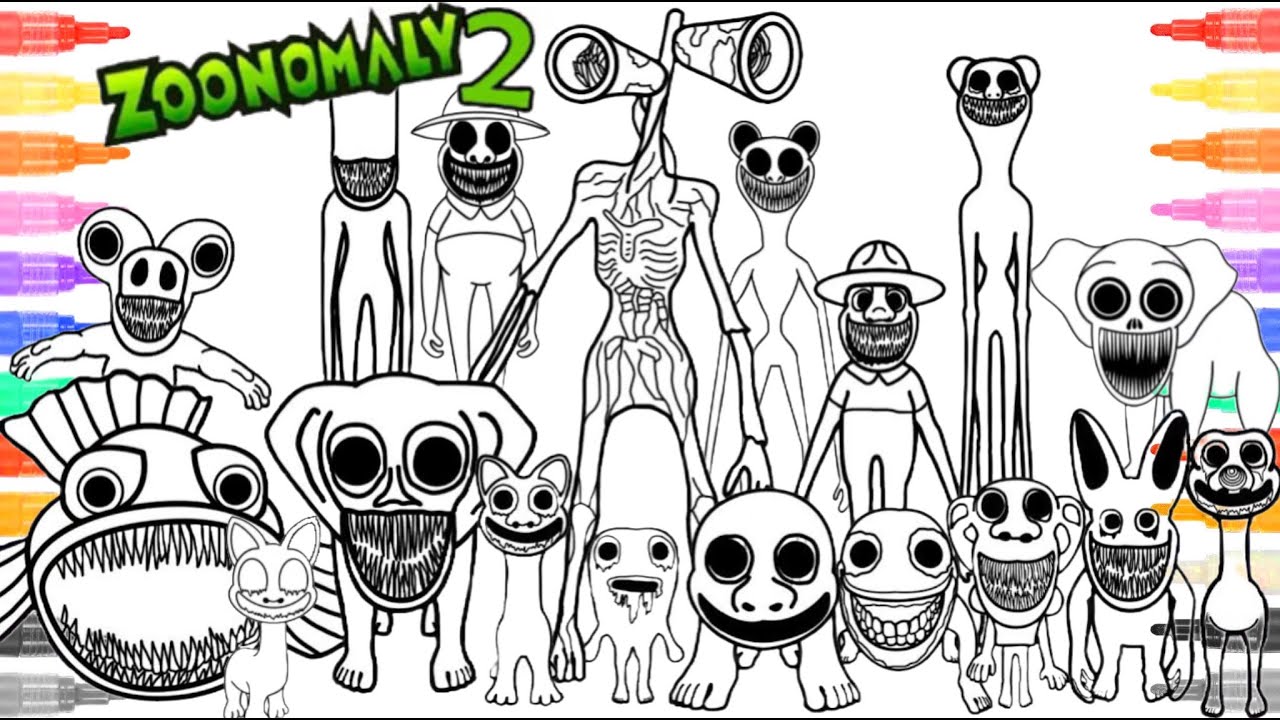 Zoonomaly Coloring Pages New / How to color All New Bosses and Monsters ...