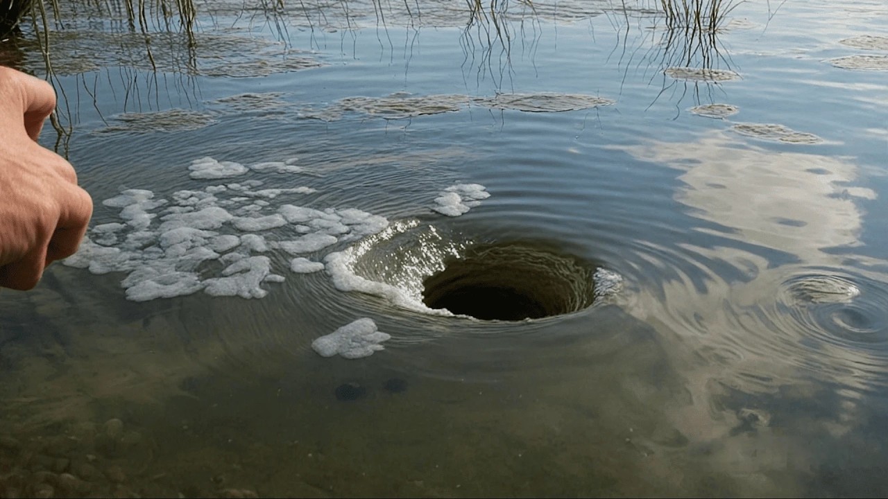 Amazing monstrous whirlpool - Real large vortex. A unique phenomenon ...