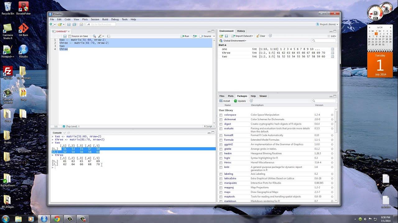 R Programming Tutorial - 14 - Matrix - YouTube