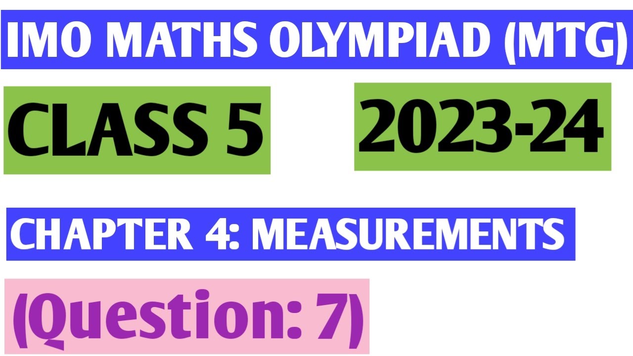 Maths Olympiad Class 5 || Measurements || Question 7 - YouTube