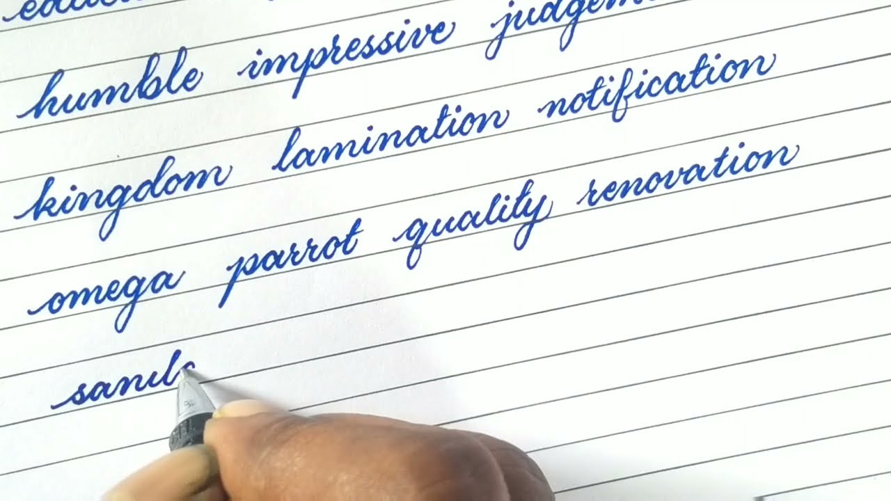 Super and very neat cursive handwriting | English words writing - YouTube